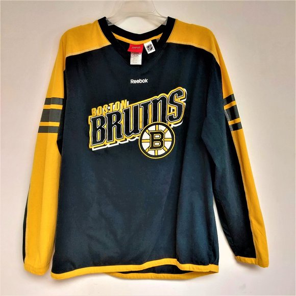 Reebok | Shirts | Reebok Boston Bruins Vtg Retro Nhl Face Off ...